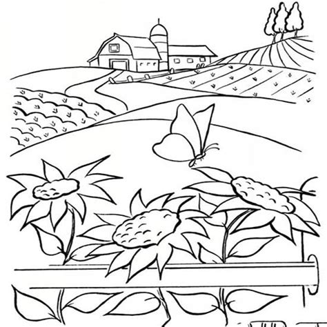 نقاشی طبیعت 40 نقاشی ساده طبیعت برای رنگ آمیری کودکان