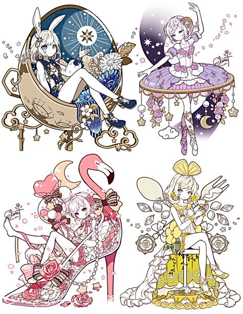 Elina＋ On Twitter ゴールデンウィークsns展覧会2023 女の子と装飾。