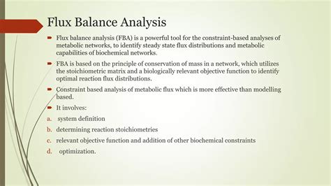 Flux Balance Analysis PPT