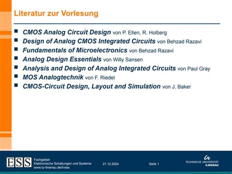 Literature For Cmos Analog Circuit Pptx