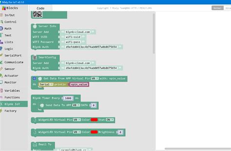 Blynk Iot Platform Based On Blockly Hardware And Blynk Libraries