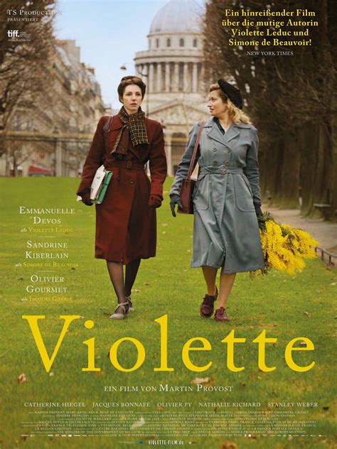 The Movie Poster For Violettte With Two Women Walking In Front Of An