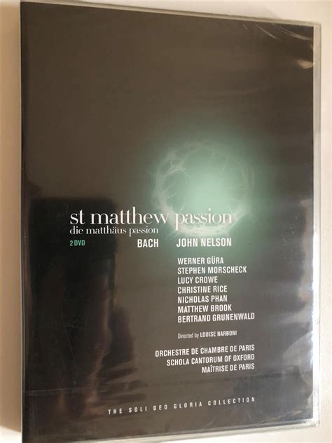 Bach St Matthew Passion John Nelson 2 Dvd Werner Gura Stephen