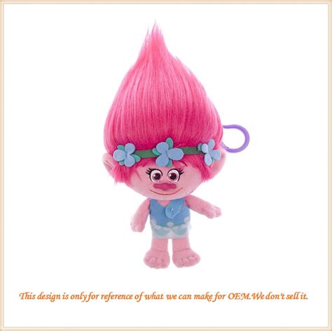 Cute Plush Cartoon Doll Toy With Long Hair Custom Stuffed Toys For