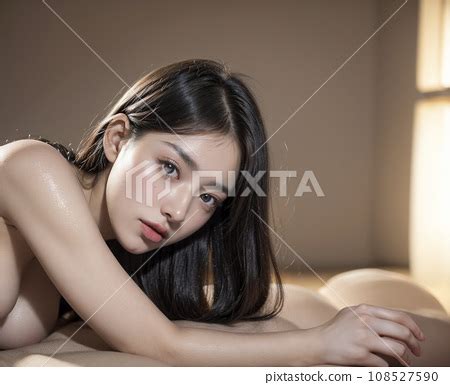 Japanese Nude Drawing Model AI Generated Image Stock Illustration PIXTA