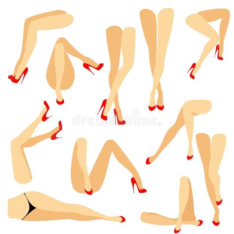 Colecci N Una Imagen Con Las Siluetas De Piernas Femeninas Hermosas