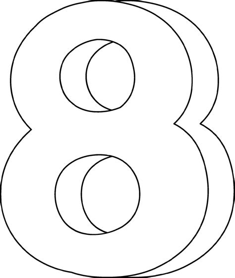 Esquema De Garabato N Mero Ocho Para Colorear Vector En Vecteezy The