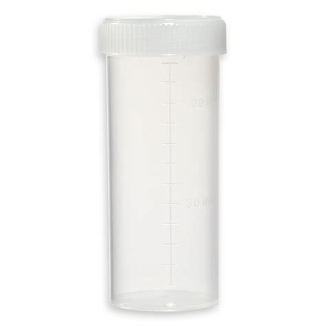 120ml Sample Container Non Labelled Natural Cap Polypropylene Non