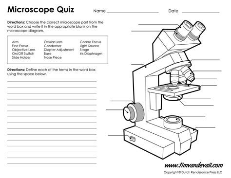 Microscope Diagram Labeled Unlabeled And Blank Parts Of A — Db