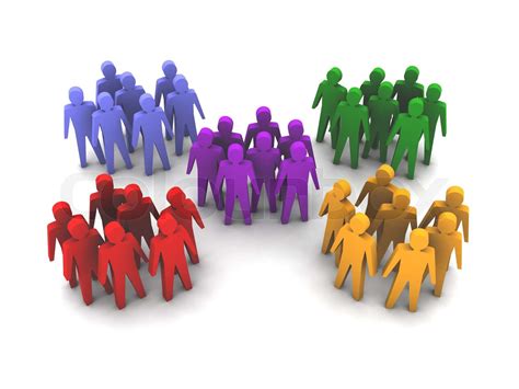 Verschiedene Gruppen Von Menschen Stock Bild Colourbox
