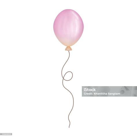Watercolor Colorful Balloon Clipartpastel Pink And Beige Balloon