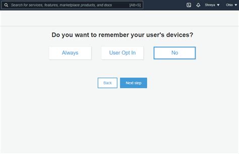 Amazon Web Services Creating A User Pool In Aws Cognito Geeksforgeeks