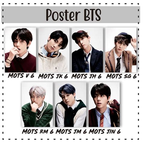 Kpop Bts Mots 7 成員 Jungkook Taehyung Jin Jimin Suga Jhope Ra 蝦皮購物