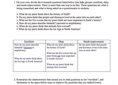 Solved On Your Own Divide The Research Questions Chegg Com