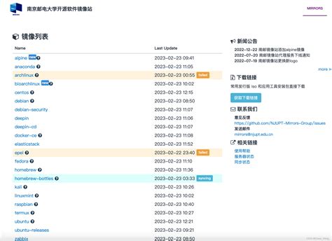 一些开源镜像站集合 Csdn博客