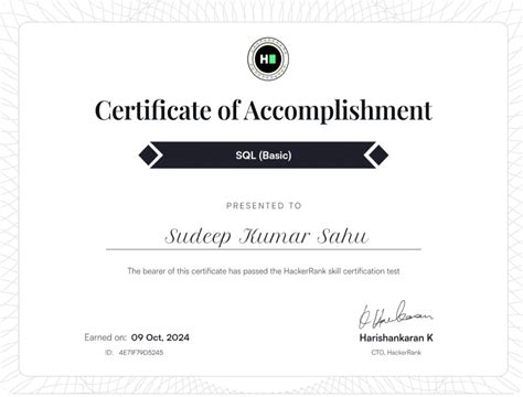 Sudeep Kumar Sahu On Linkedin Excited To Share That Ive Successfully Completed The Sql Basic