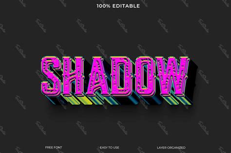 Shadow Text Style Effect Photoshop Premium Psd File