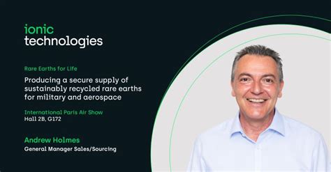 Ionic Technologies On Linkedin Parisairshow2023 Aerospace Military Rareearths Supplychains