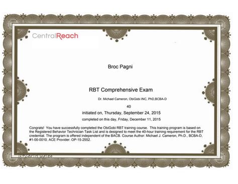 Rbt Test Certificate Ppt