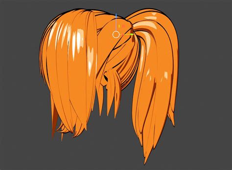 Blender Anime Hair Shader 3d Model