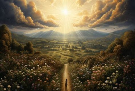 Elysian Fields Blissful Afterlife Concept