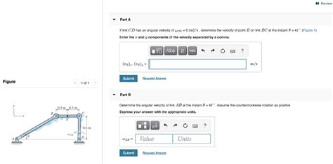 Solved II Review Part A If Link CD Has An Angular Velocity Chegg