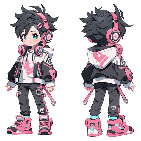 Premium Photo Character Of Male Dj Chibi Kawaii Music Producer Edm