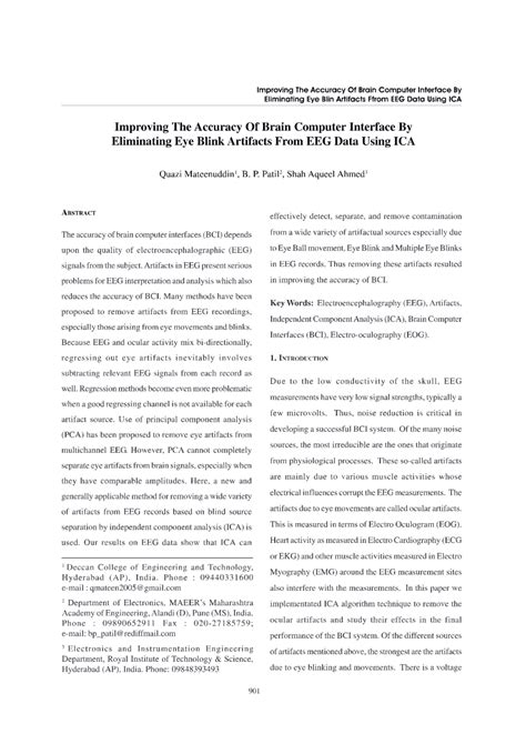 pdf improving the accuracy of brain computer interface by eliminating