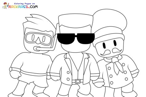 Desenho De Guy De Stumble Guys Para Colorir
