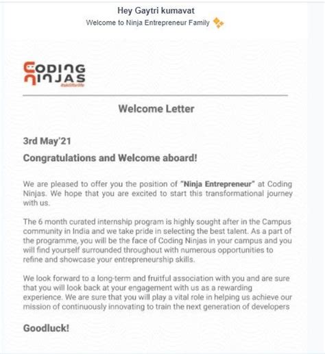 gaytri kumavat on linkedin excited to be a part of coding ninjas