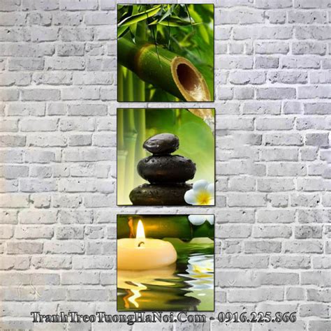 Tranh spa kiểu đứng nến đá trúc AmiA Tranh Treo Tường AmiA