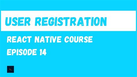 Register Users React Native Beginner Project Course14 Youtube