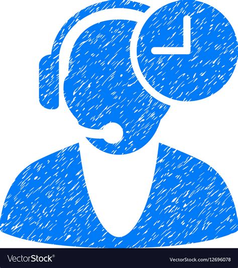 Operator Time Grainy Texture Icon Royalty Free Vector Image