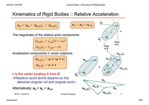 Solution Lecture Slides Kinematics Of Rigid Bodies Studypool