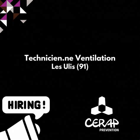 🔸poste à Pourvoir Aux Ulis 📣 Je Recherche Une 𝗧𝗲𝗰𝗵𝗻𝗶𝗰𝗶𝗲𝗻 𝗩𝗲𝗻𝘁𝗶𝗹𝗮𝘁𝗶𝗼𝗻 𝗡𝘂𝗰𝗹𝗲́𝗮𝗶𝗿𝗲 Dans Le Cadre