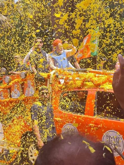 Karnataka Countdown Begins PM Modi S Grand 26 Km Roadshow Covered In