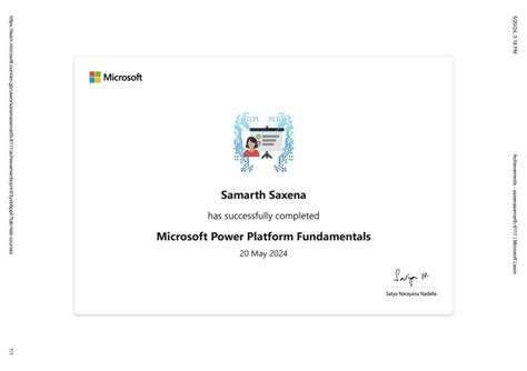 Certification Microsoft Powerapps Capgemini Samarth Saxena