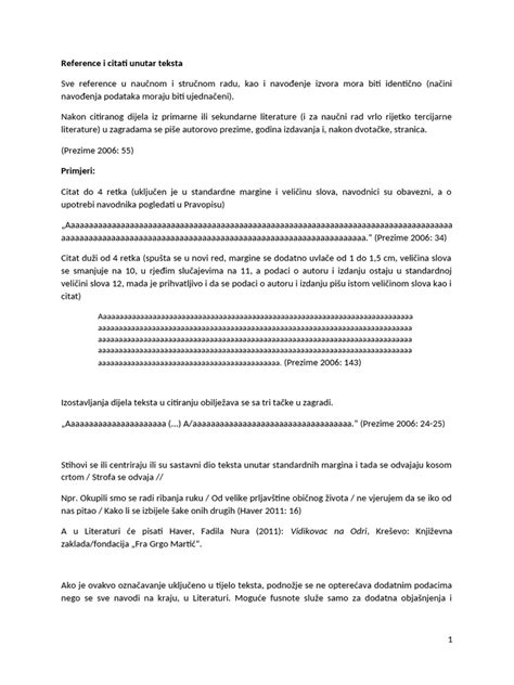Reference I Citati Unutar Teksta Pdf