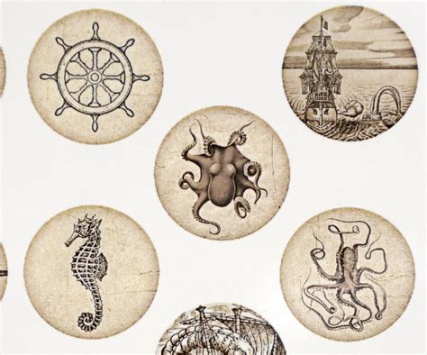 Sailboats And Octopus Not Foodsafe Ceramic Decals Glass Fusing