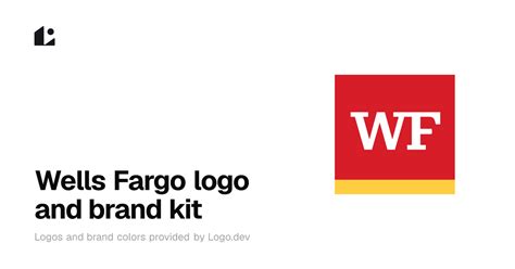Wells Fargo Logo And Brand Kit Svg Png Vector Logodev