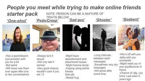 People You Meet While Trying To Make Online Friends Starterpack R