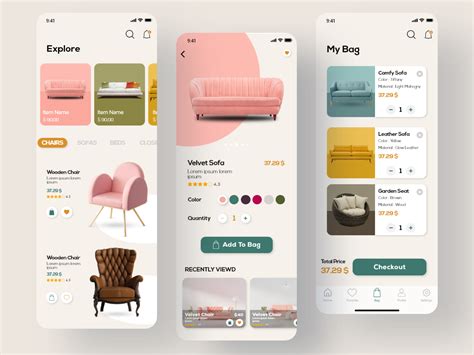 Pin by 으닝 on mobile Furniture app design Ux app design Mobile app