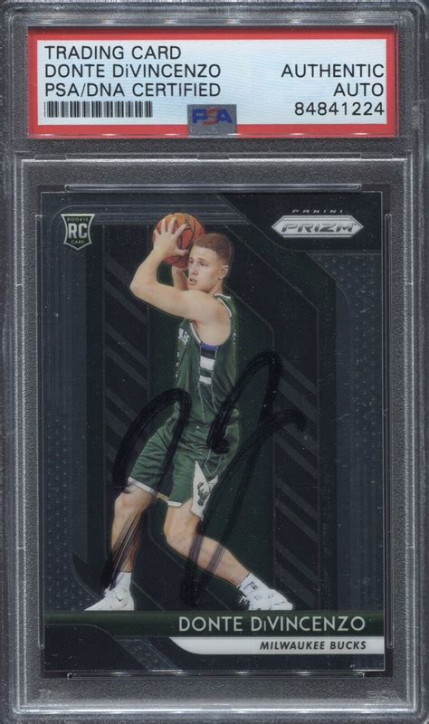 2018 19 Panini Prizm 246 DONTE DIVINCENZO Signed RC Card AUTO PSA DNA