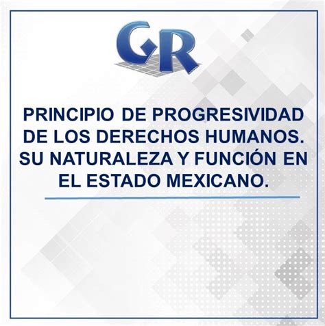 Principio De Progresividad De Los Derechos Humanos Su Naturaleza Y