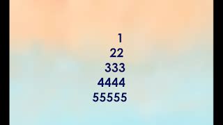 Numeric Pattern Cprograms