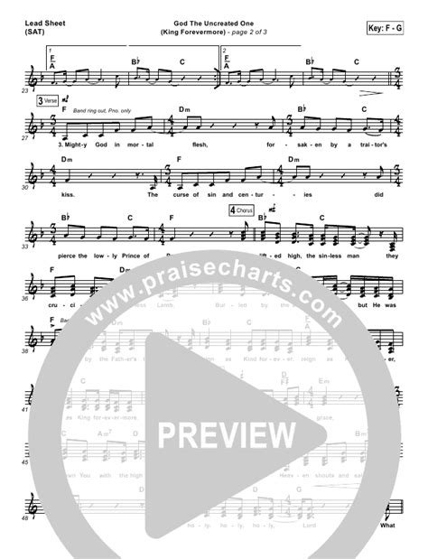 God The Uncreated One King Forevermore Sheet Music Pdf Aaron Keyes