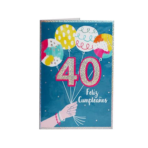Tarjeta De Felicitación 40 Cumpleaños Envío 24 H