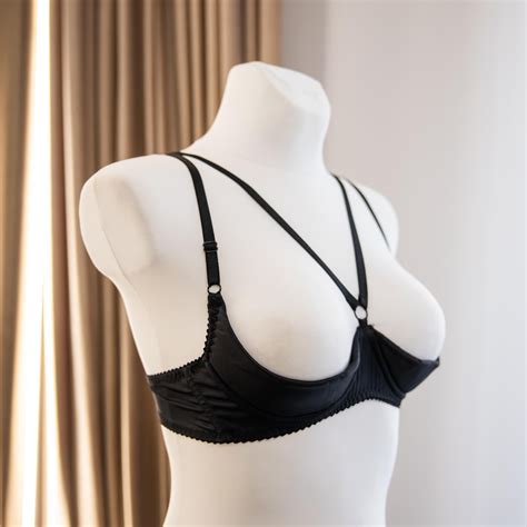 Satin Open Cup Shelf Bra Plus Size Underwire Support Etsy