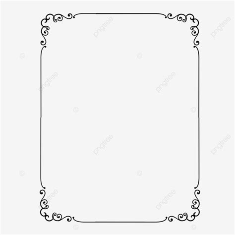 Rectangle Border Ornate Corner Thin Line Rectangle Border Borders Rectangle Frame Png