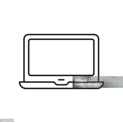 Icône De Lordinateur Portable Signe De Lappareil Plat Simple Moderne